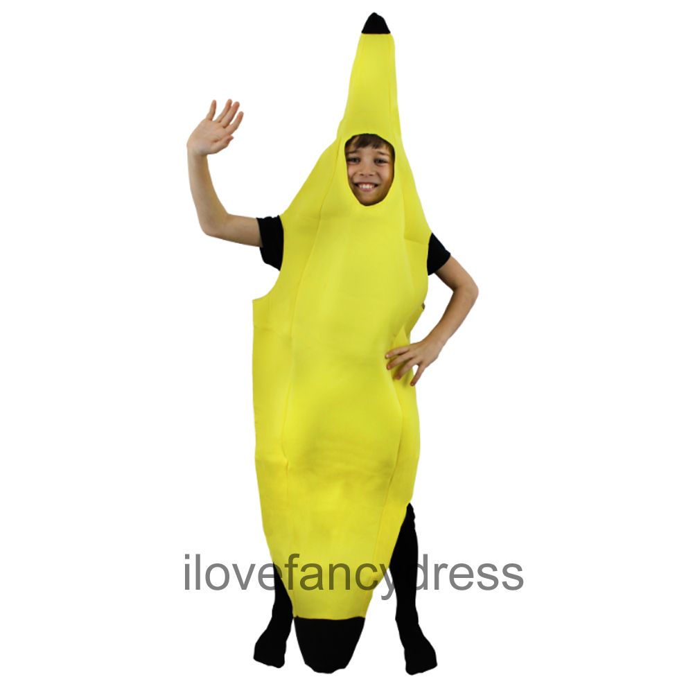 CHILD BANANA COSTUME KIDS HEALTHY EATING FRUIT FANCY DRESS UNISEX FOOD ...